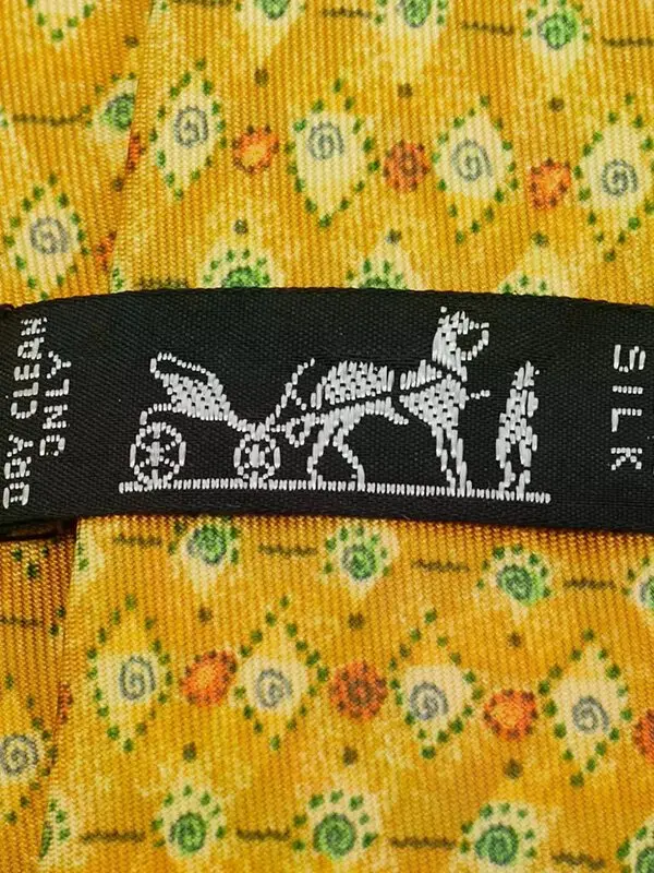 Hermès Geometric Spiral-print Tie