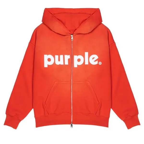 PURPLE BRAND Fleece Zip Hoodie