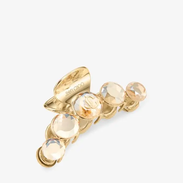 JIMMY CHOO Claw Hair Clip Gold-finish Crystal Claw Hair Clip