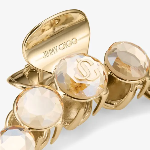 JIMMY CHOO Claw Hair Clip Gold-finish Crystal Claw Hair Clip