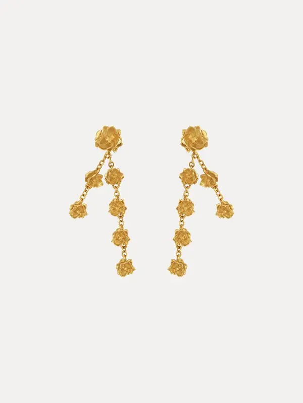 Oscar De La Renta Gardenia Cascade Earrings