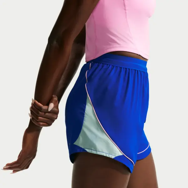Nike Swoosh Dri-fit Mid-rise Running Shorts - Blue