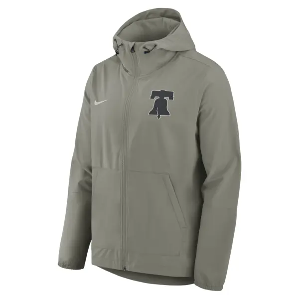 Nike Philadelphia Phillies Unlimited Packable Mlb Full-zip Hooded Jacket - Grey