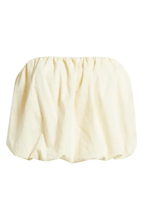 Faithfull The Brand Camila Strapless Stretch Cotton Bubble Top