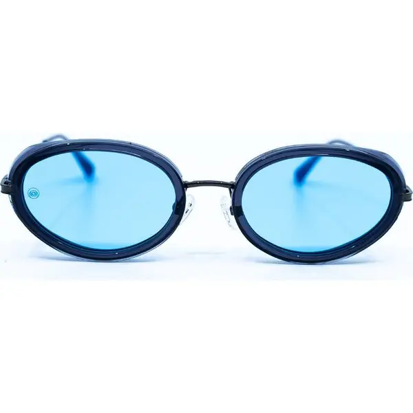 TAXXON EYEWEAR Gala Ash Oval Sunglasses - Light Blue