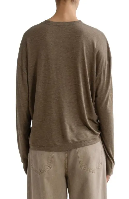 AGOLDE Sasha Long Sleeve T-shirt - Loam