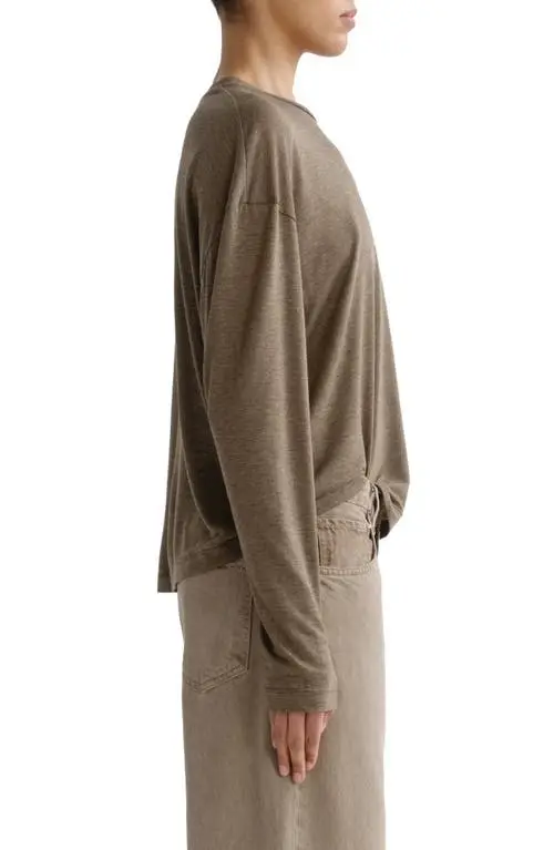 AGOLDE Sasha Long Sleeve T-shirt - Loam