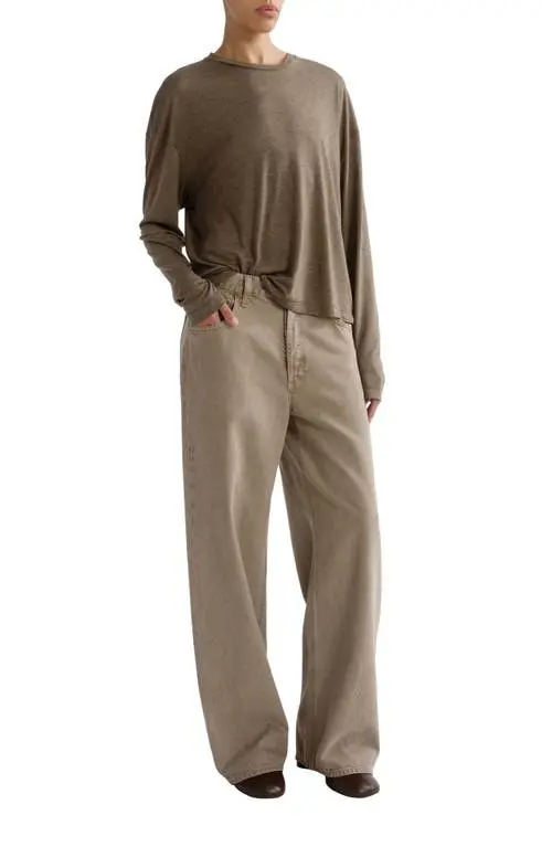 AGOLDE Sasha Long Sleeve T-shirt - Loam