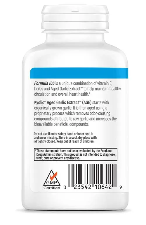 KYOLIC Aged Garlic Extract Formula 106, Circulation Health