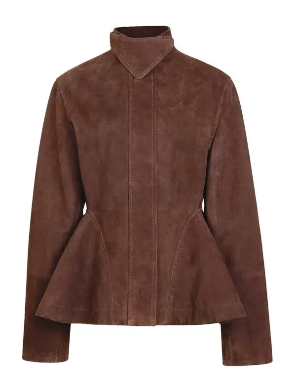 Alaïa Suede Goatskin Peplum Jacket - Multicolor