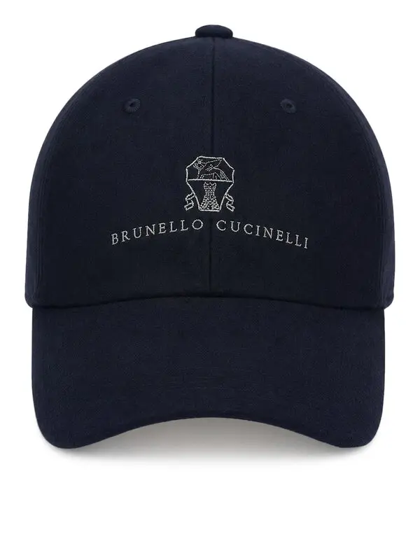 Brunello Cucinelli Wool Baseball Hat - Blue
