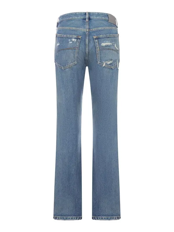 Balenciaga Medium Wash Denim Flare Jeans