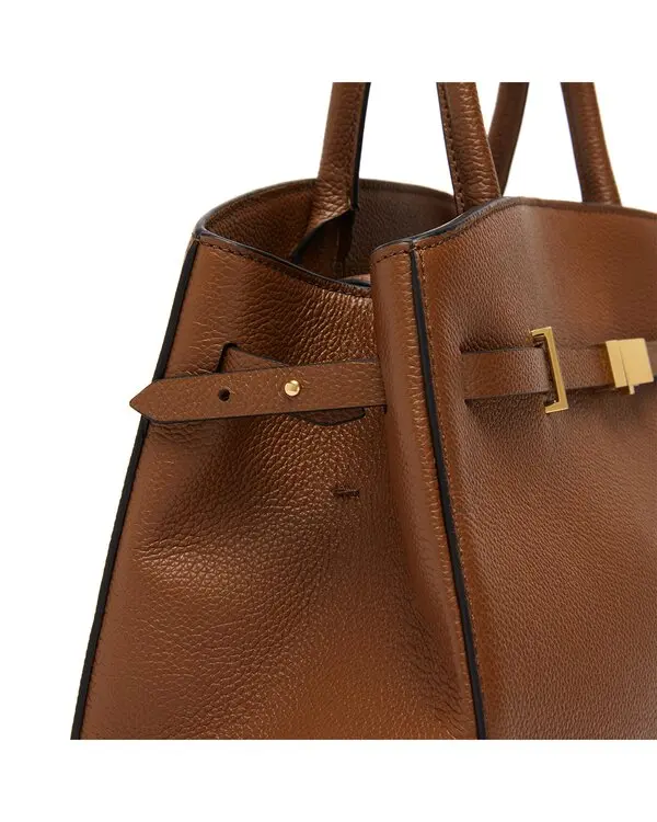DEMELLIER The Midi Hudson Leather Top Handle Bag