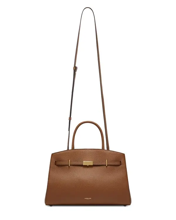 DEMELLIER The Midi Hudson Leather Top Handle Bag