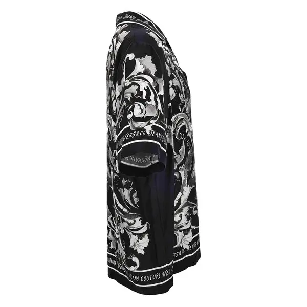 Versace Barocco Print Short-sleeved Shirt - Black