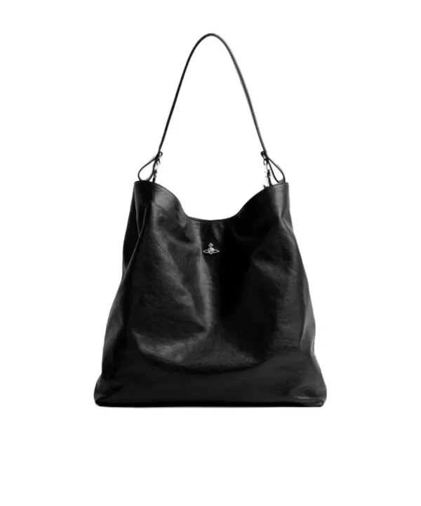 VIVIENNE WESTWOOD Lottie Large Shoulder Bag - Black