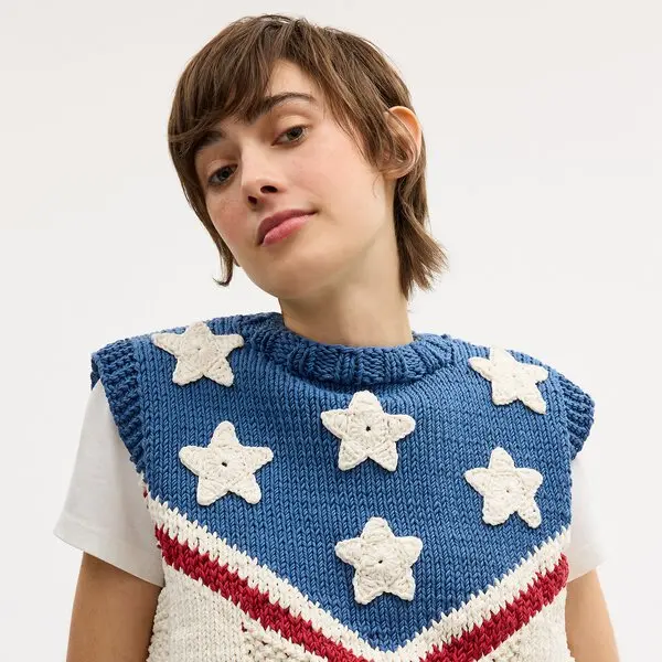 COACH Hand-knit American Star Sweater Vest