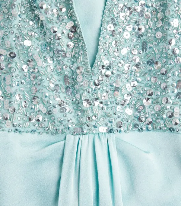 Jenny Packham Embellished Halterneck Gown