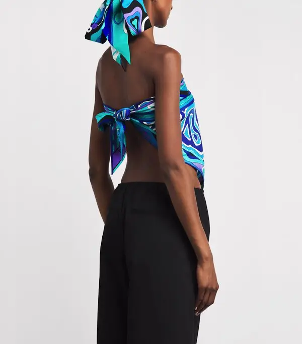 Emilio Pucci Silk Labirinto Triangle Scarf Top