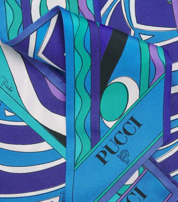 Emilio Pucci Silk Labirinto Triangle Scarf Top