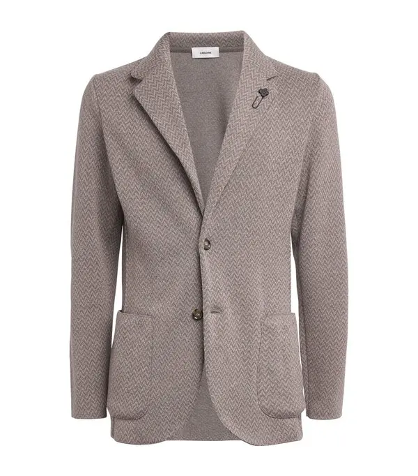 LARDINI Virgin Wool Knitted Blazer