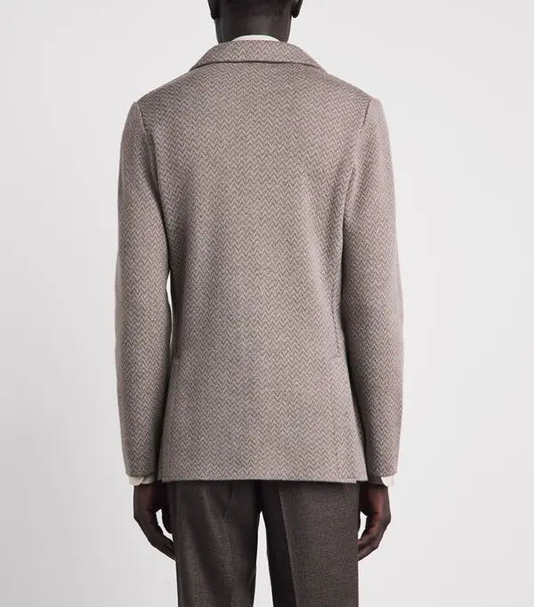 LARDINI Virgin Wool Knitted Blazer