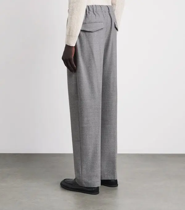 LARDINI Stretch Virgin Wool Trousers