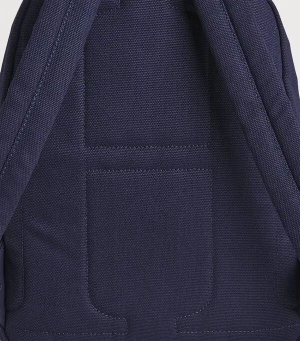 Harrods Cotton Embroidered Emblem Backpack - Navy