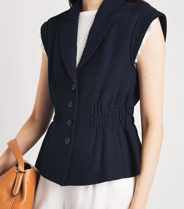 ME+EM Bouclé Soft Sculpt Waistcoat