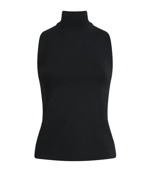 ME+EM Jersey High-neck Sleeveless Top