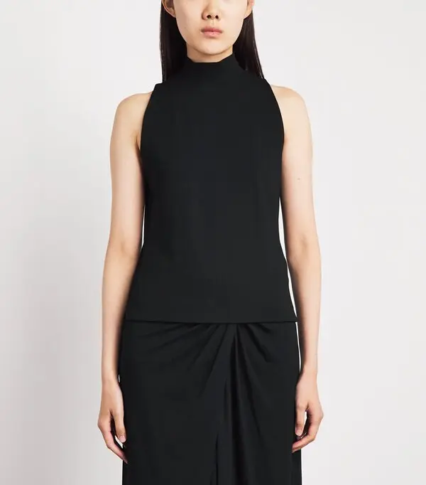 ME+EM Jersey High-neck Sleeveless Top