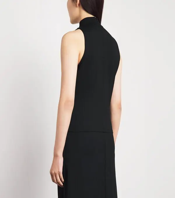 ME+EM Jersey High-neck Sleeveless Top