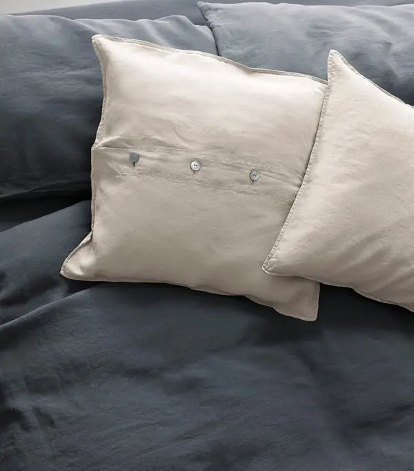 SOCIETY LIMONTA Set Of 2 Linen Rem Cushions - Ivory