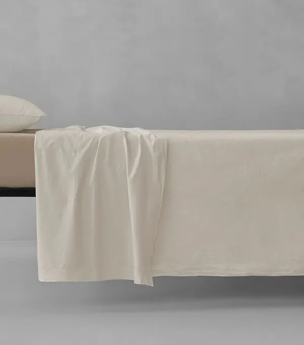 SOCIETY LIMONTA Cotton Nite Super King Flat Sheet - Ivory