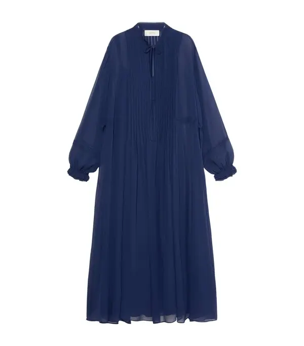 Marina Rinaldi Sheer Silk Midi Dress