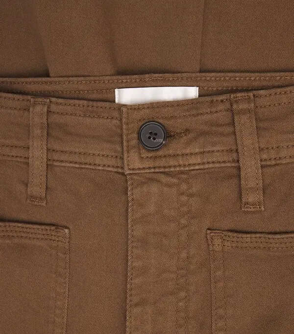 FRAME Cotton-blend Harbour Palazzo Trousers - Brown