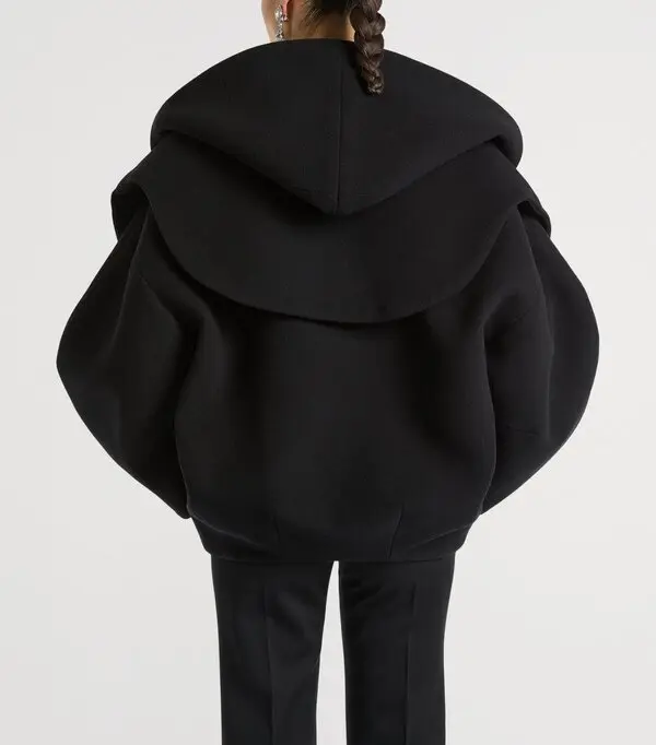 Balmain Virgin Wool Oversized Pea Coat