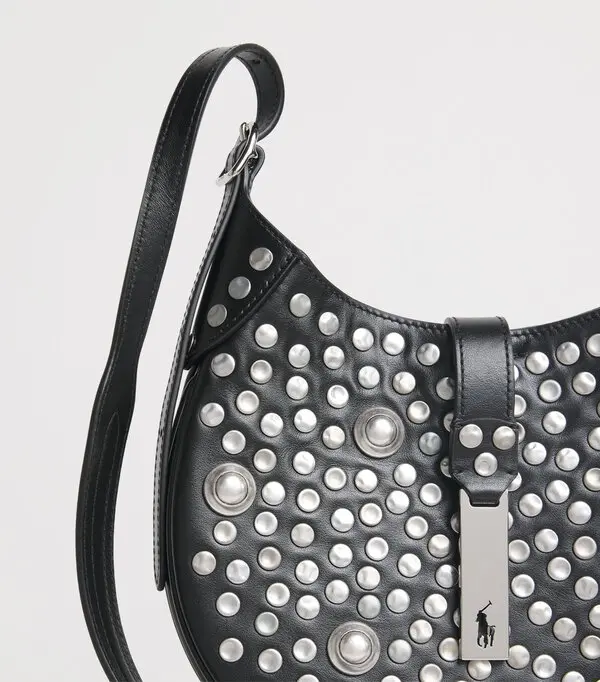 Polo Ralph Lauren Leather Studded Shoulder Bag