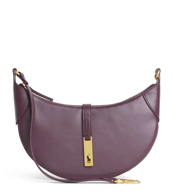 Polo Ralph Lauren Mini Leather Shoulder Bag - Burgundy