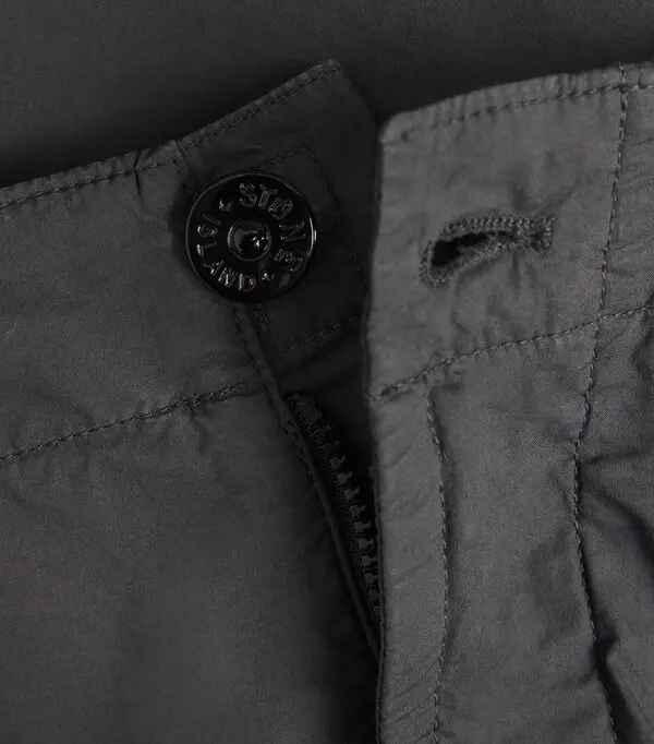 Stone Island Stretch Cotton Cargo Trousers - Black