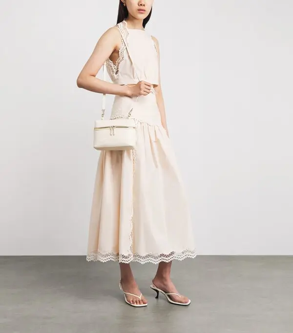 Sandro Leather Tangolino Vanity Bag - Beige
