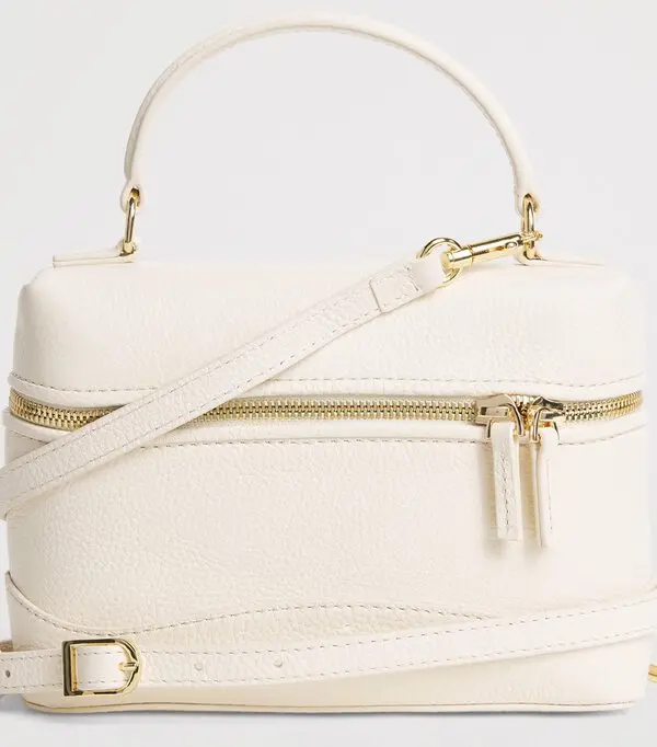 Sandro Leather Tangolino Vanity Bag - Beige
