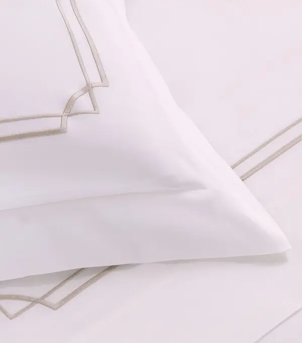 Frette Cotton Layering Embroidery Oxford Pillowcase