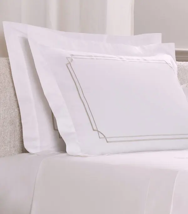 Frette Cotton Layering Embroidery Oxford Pillowcase