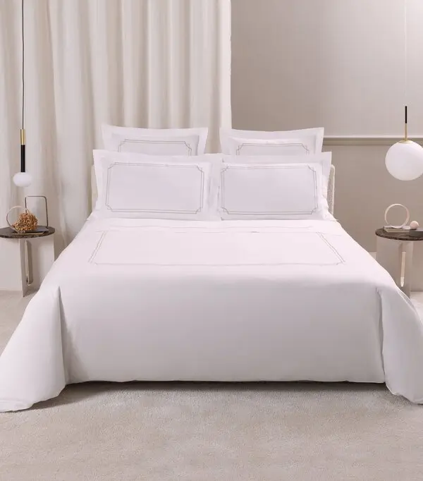 Frette Cotton Layering Embroidery Oxford Pillowcase