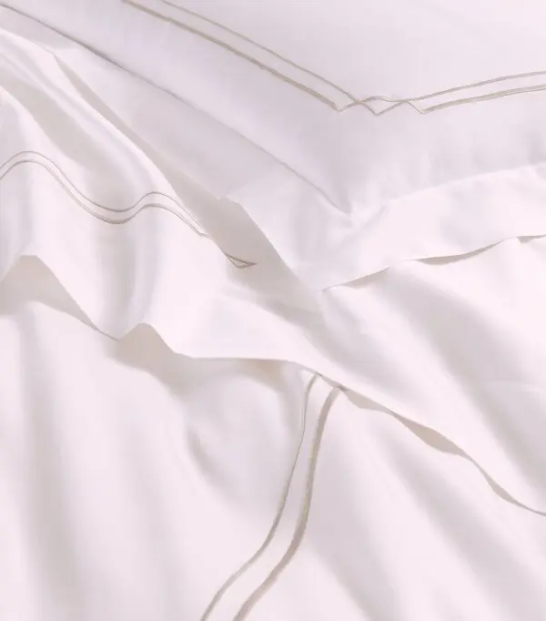 Frette Cotton Layering Embroidery Oxford Pillowcase