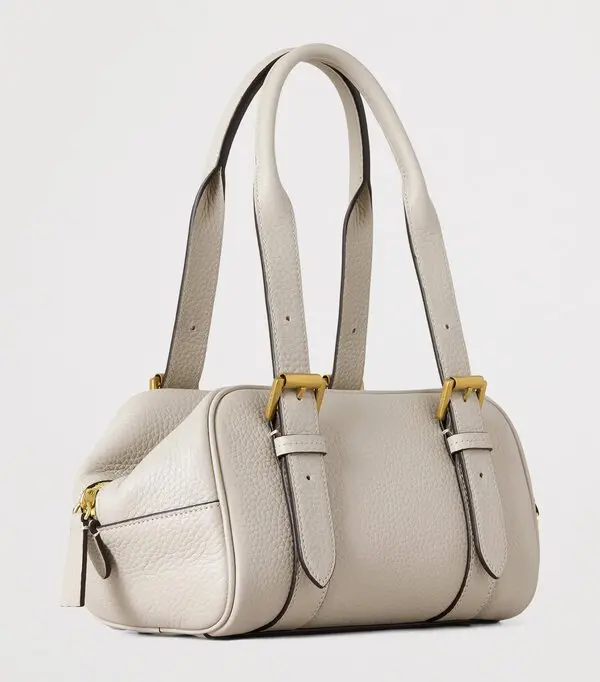 Mulberry Small Leather Boston Shoulder Bag - White