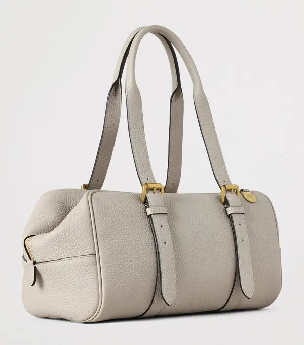 Mulberry Grained Leather Boston Shoulder Bag - White