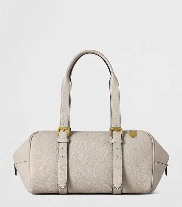 Mulberry Grained Leather Boston Shoulder Bag - White