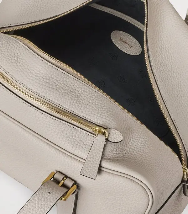Mulberry Grained Leather Boston Shoulder Bag - White